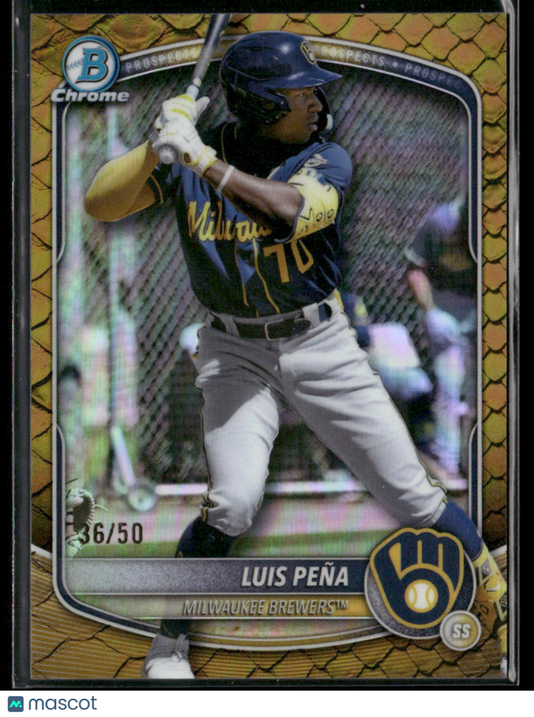 2025 Bowman Chrome Luis Peña #BCP-239 Gold Reptilian 36/50 | Black Gold ...