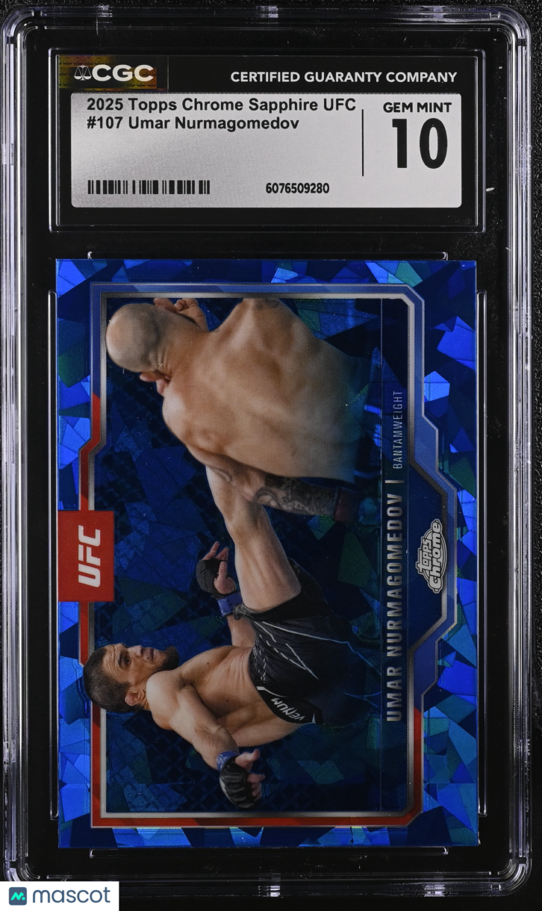 2025 Topps Chrome Sapphire UFC Umar Nurmagomedov #107 CGC 10 | Black ...